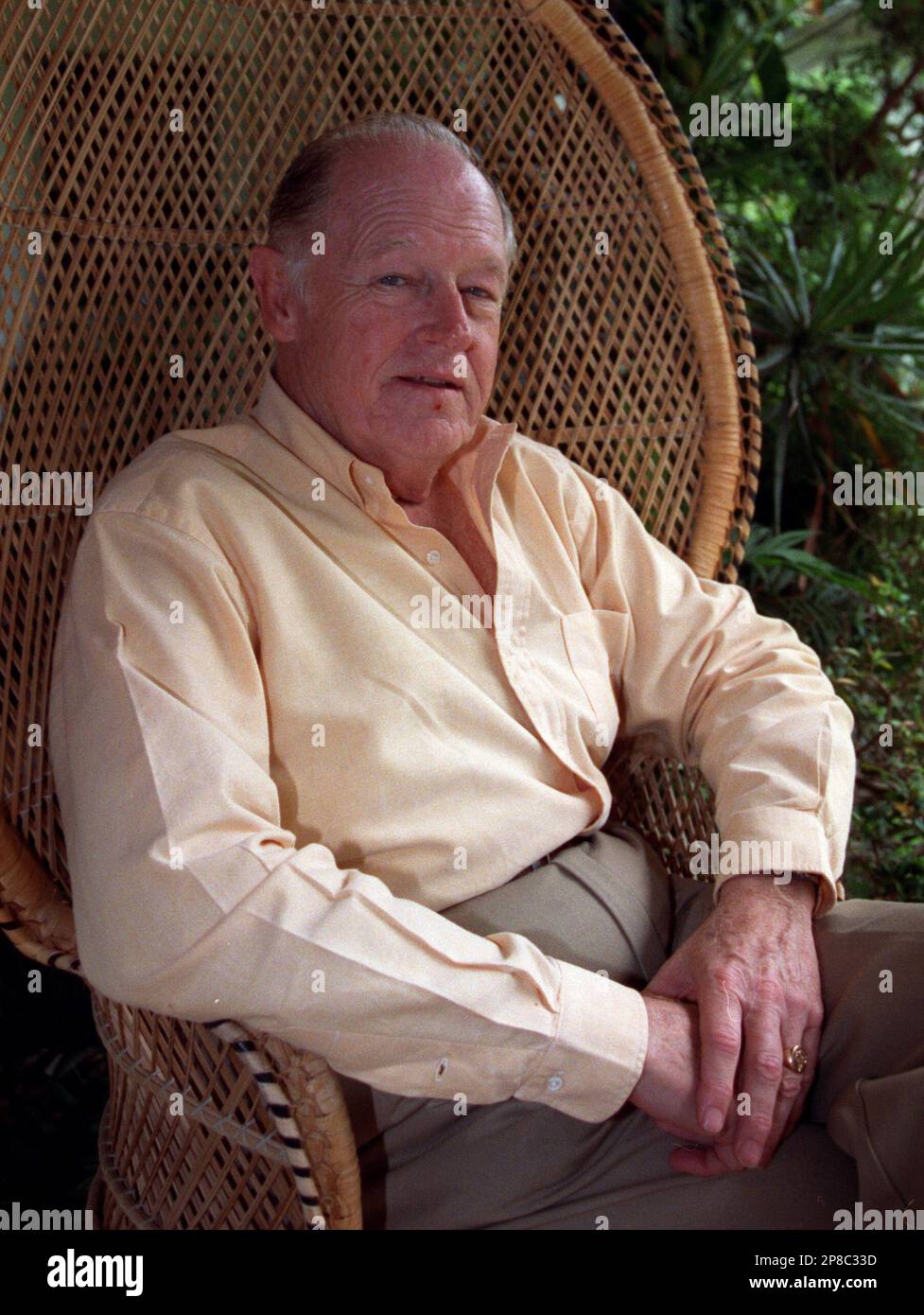 FILE - In this June 3, 1992 file photo, E. Howard Hunt sits in his ...