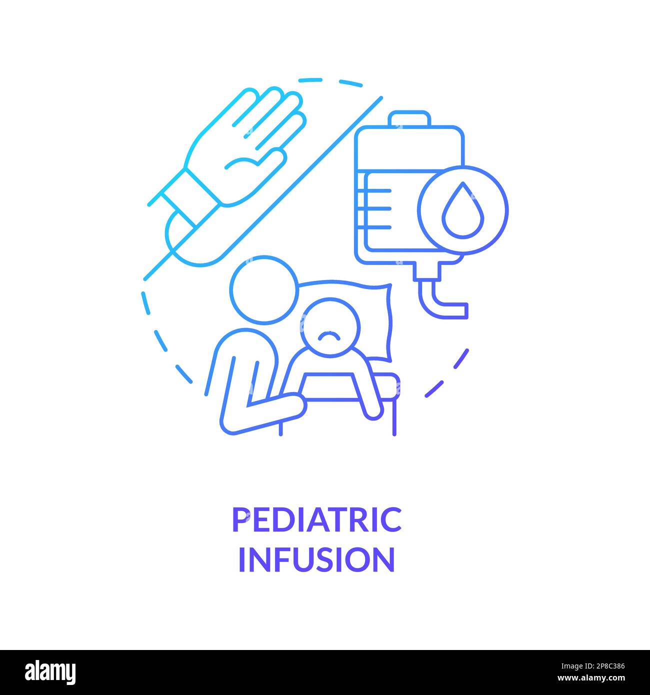 Pediatric infusion blue gradient concept icon Stock Vector Image & Art ...