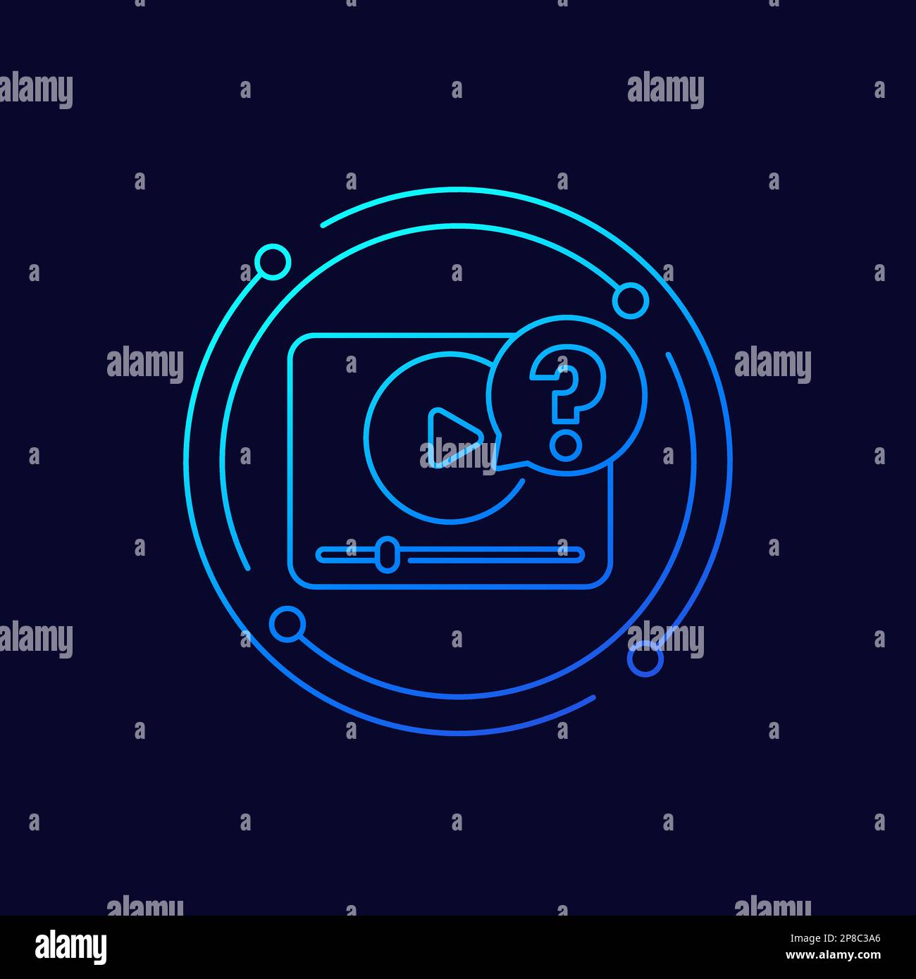 explainer video icon, linear design Stock Vector Image & Art - Alamy