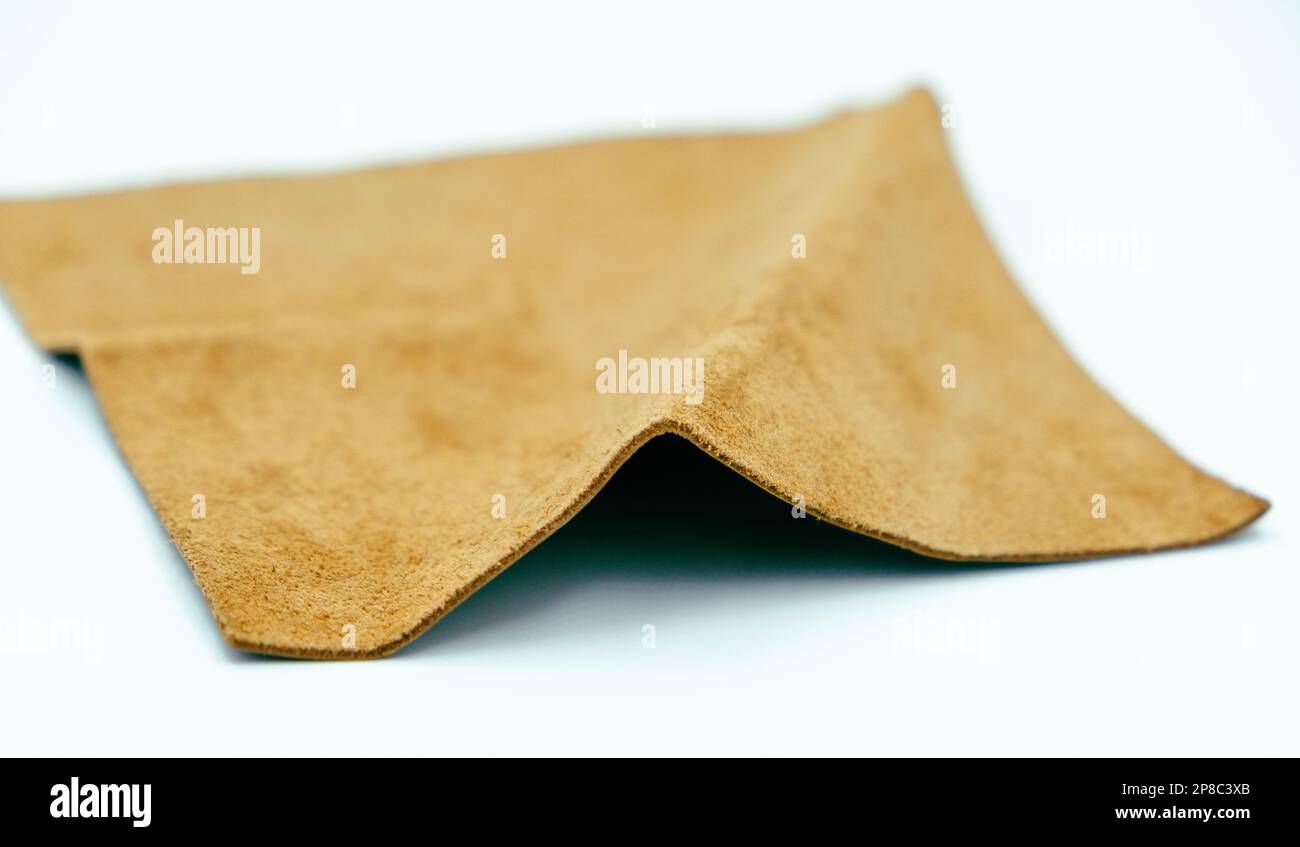 Folded brown leather material hi-res stock photography and images - Alamy