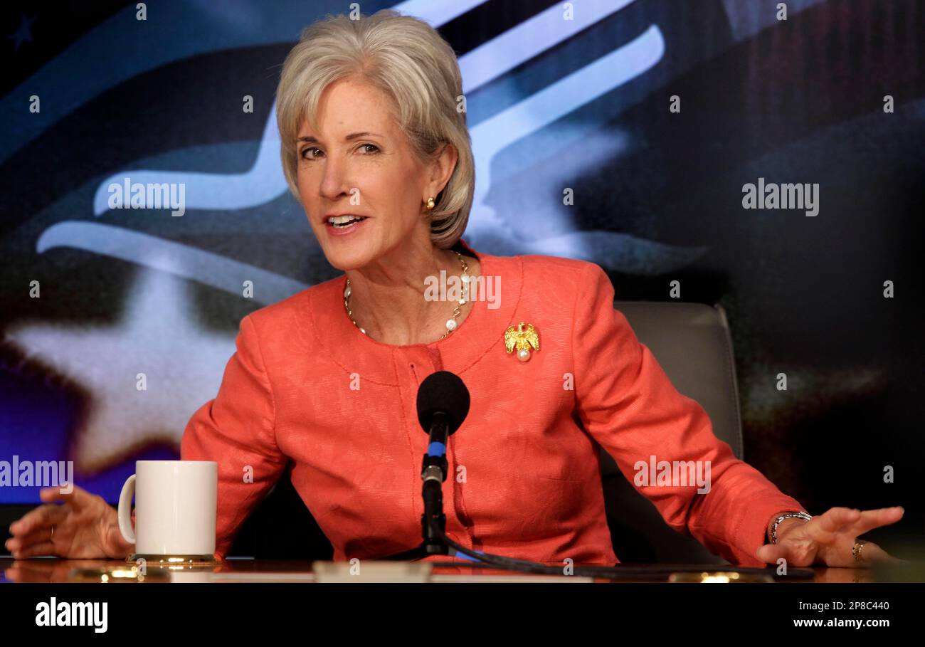 Health and Human Services Secretary Kathleen Sebelius answers questions ...