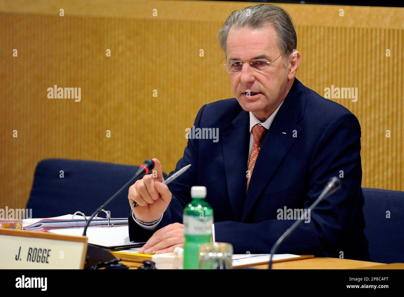 International Olympic Committee President, Belgian Jacques Rogge ...