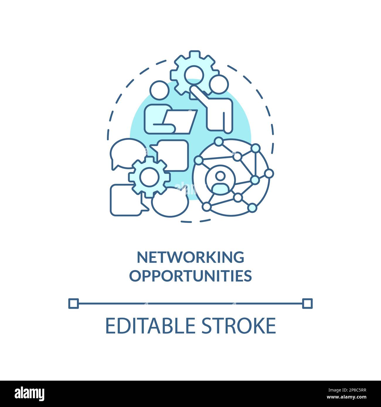 Networking opportunities turquoise concept icon Stock Vector Image & Art - Alamy