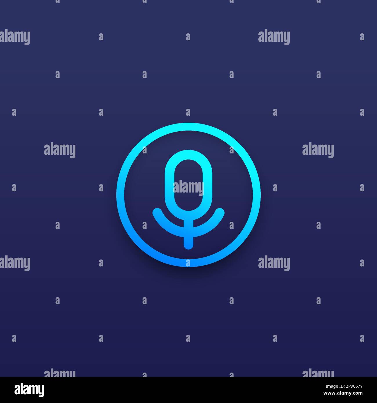microphone icon for web and apps Stock Vector Image & Art - Alamy