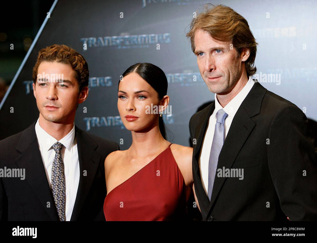 US film director and executive producer Michael Bay, right, US actress ...