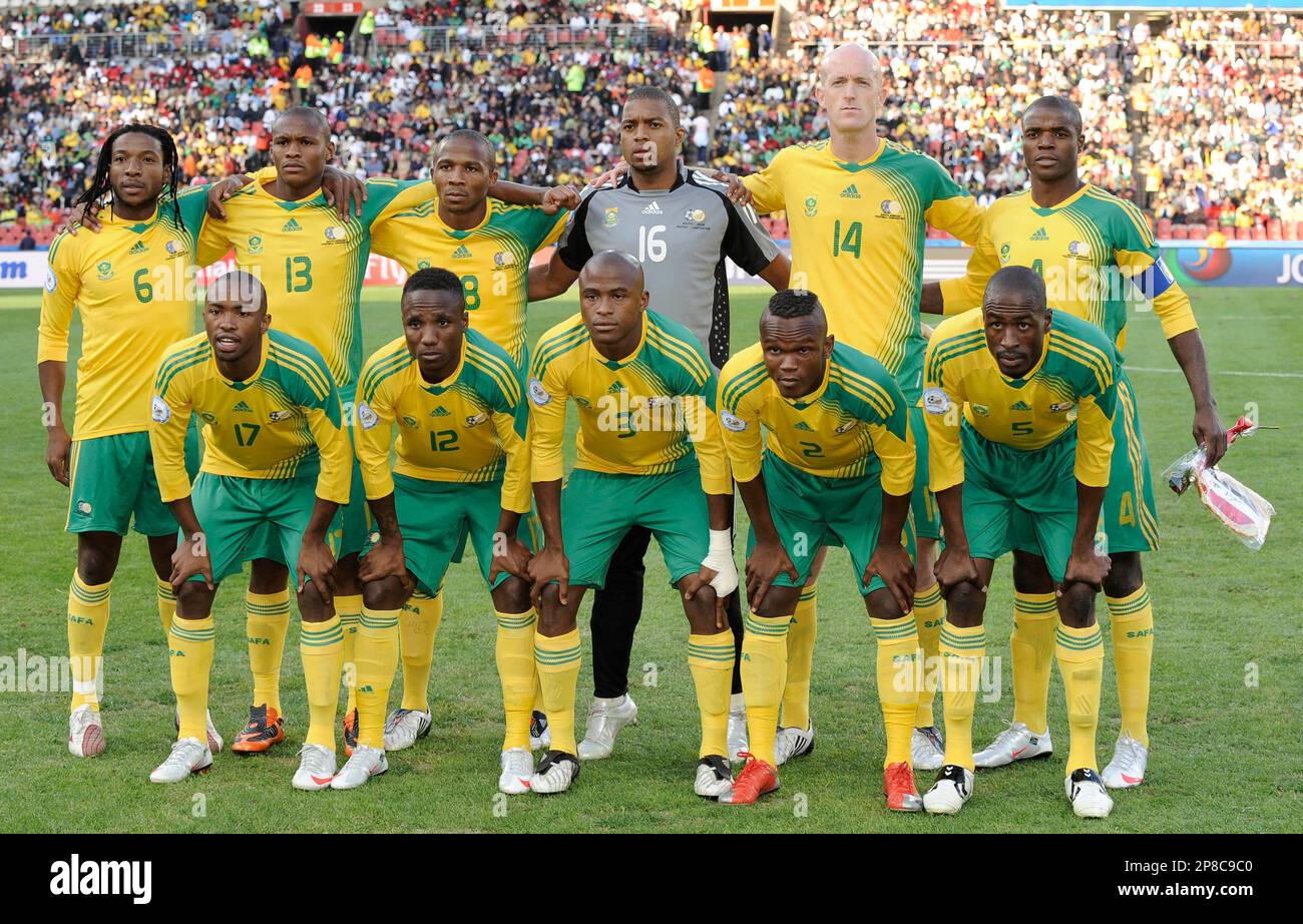 From left to right, front row, South Africa's Bernard Parker, Teko ...
