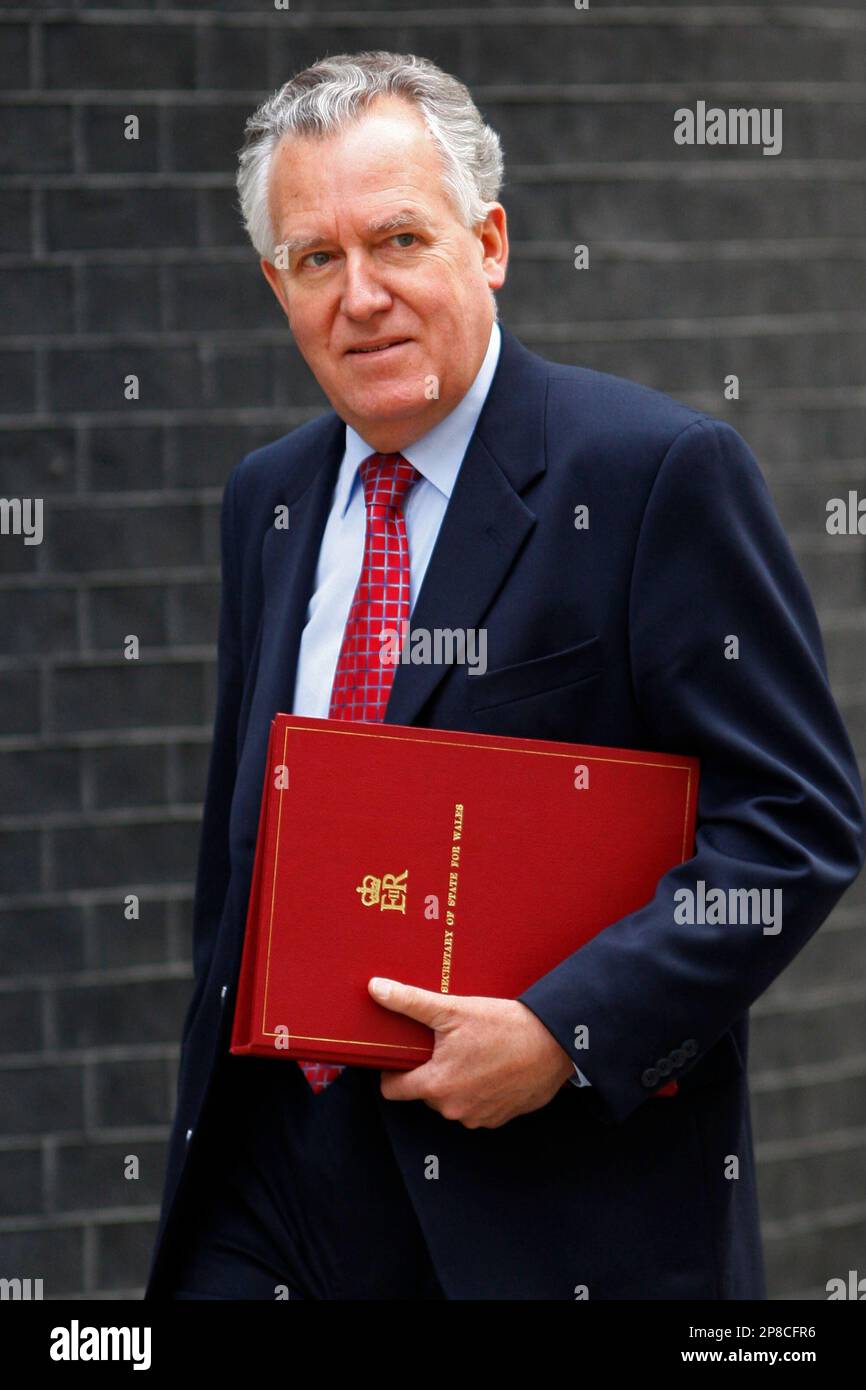 Britain's Welsh Secretary Peter Hain arrives at 10 Downing Street in ...