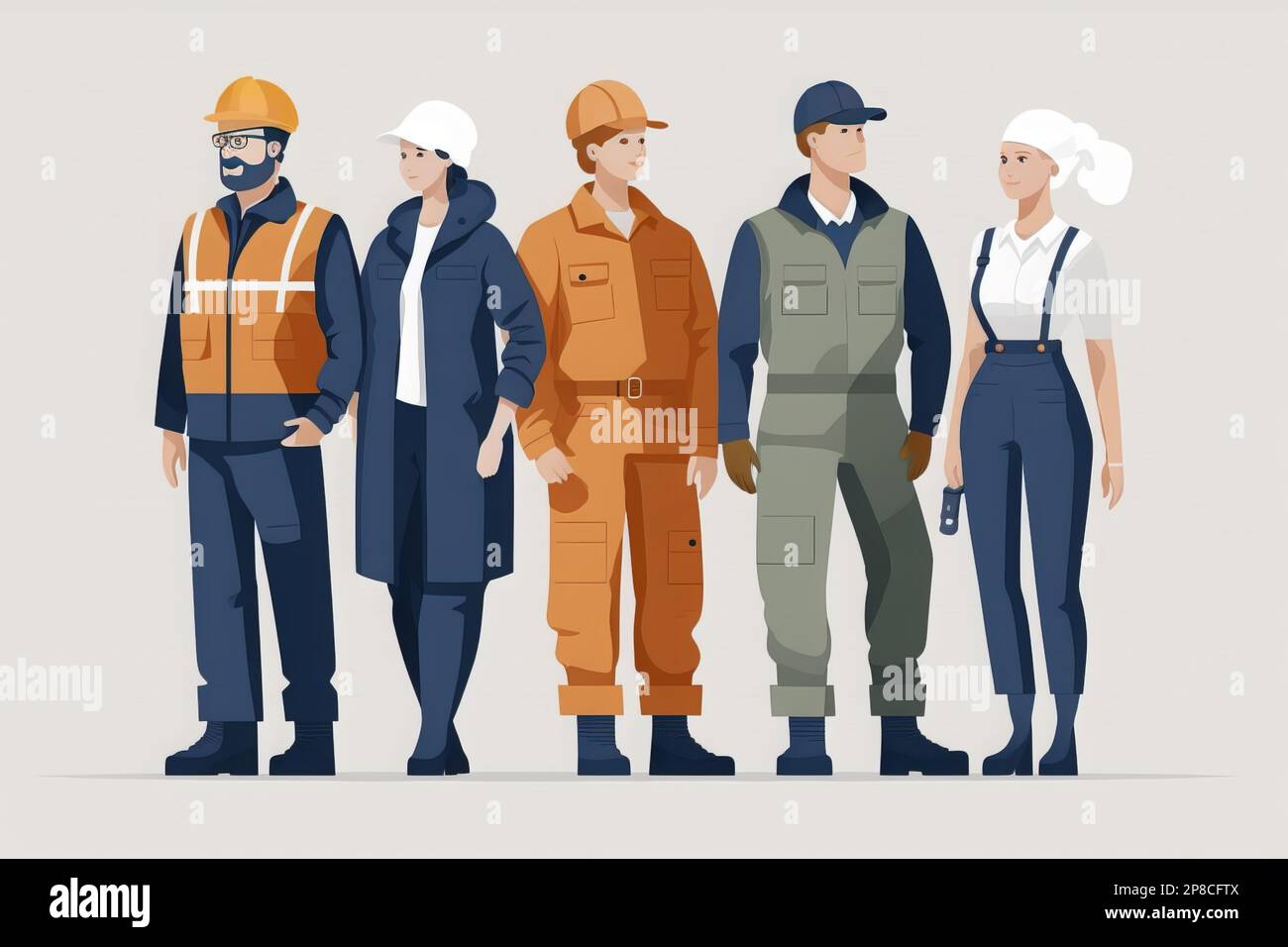Group workers different occupations hi-res stock photography and images ...