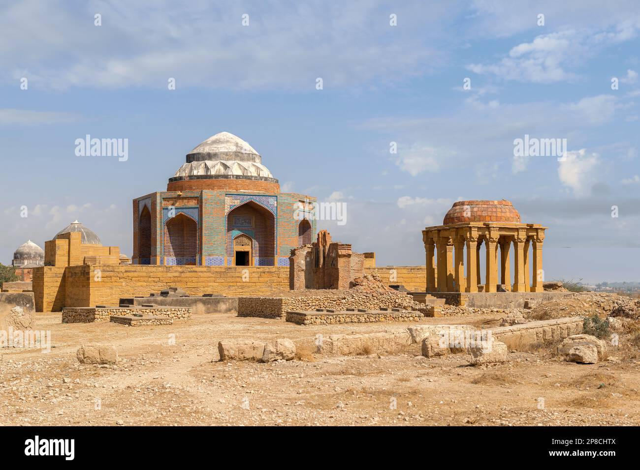 Ancient mausoleum and tombs at Makli Hill in Thatta, Pakistan ...