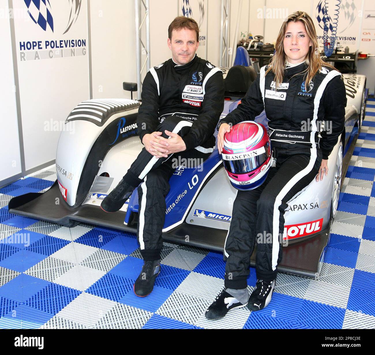 Driver's for Team Hope Pole Vision Racing Natacha Gachnang, right, sits ...