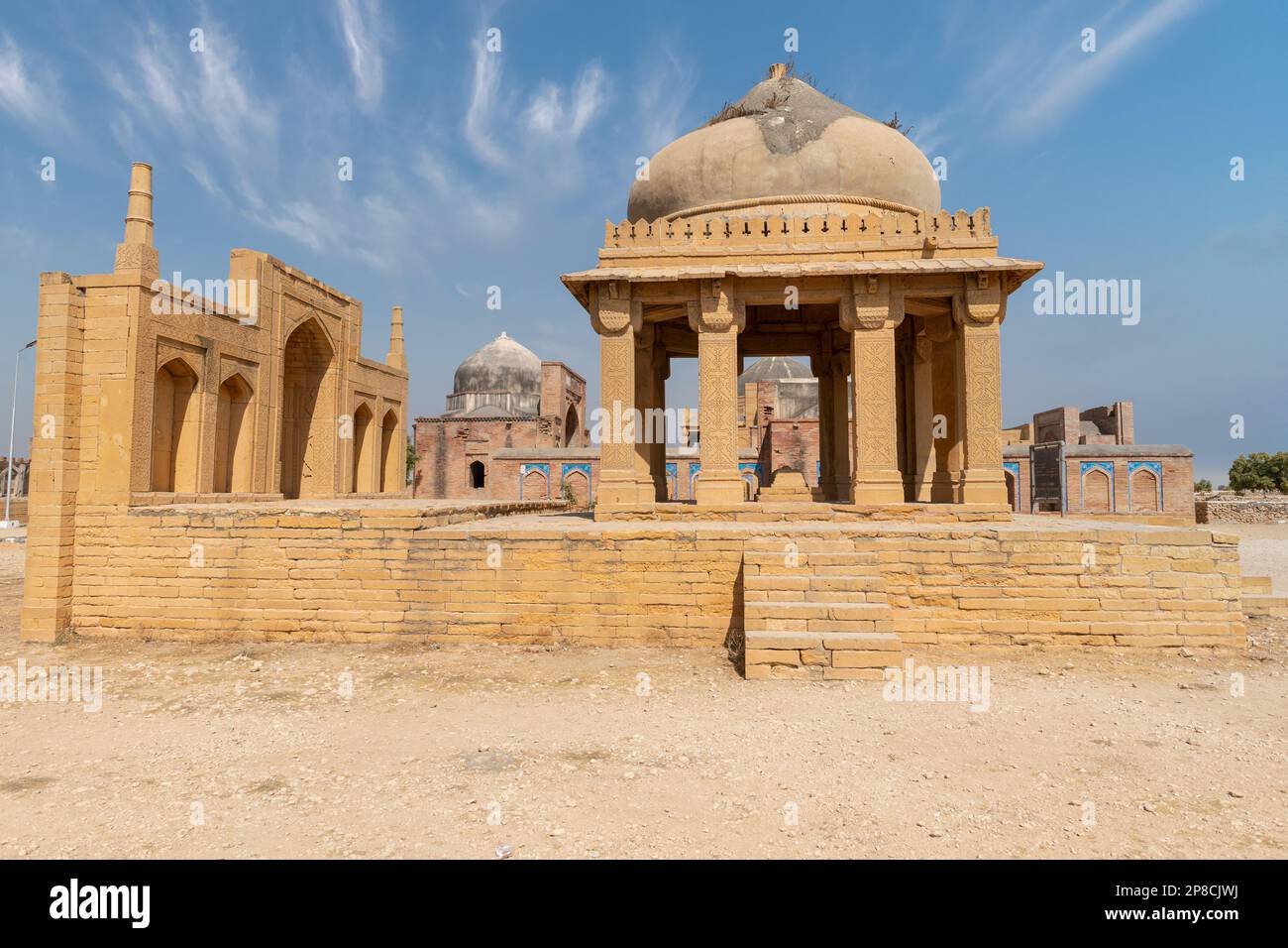 Ancient mausoleum and tombs at Makli Hill in Thatta, Pakistan ...