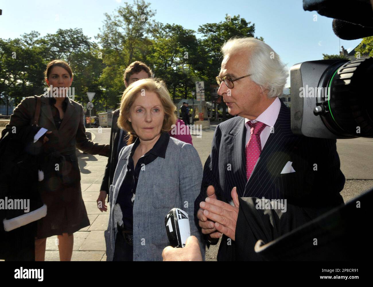 Beatrice David-Weill, center, former wife of murdered French financier ...