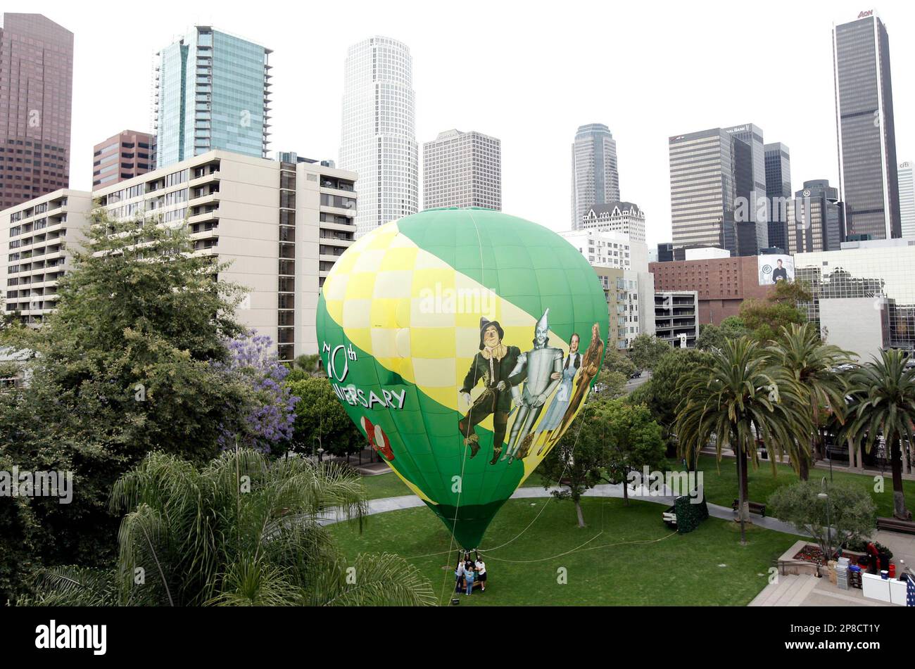 A hot air ballon is seen at "The Wizard of Oz" Exhibition Opening Night ...