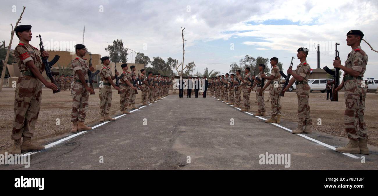 FILE -- In this March 31, 2009 file photo, Iraqi army officers march ...