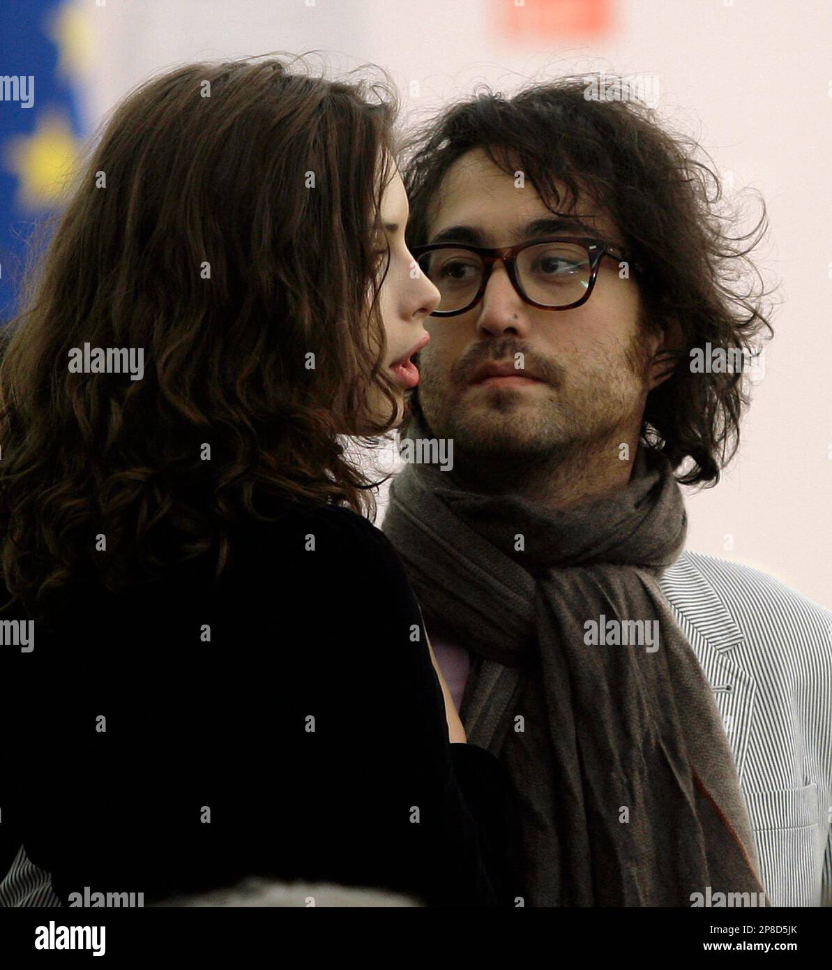 Sean Lennon, right, with his girlfriend, model Charlotte Kemp Muhl ...