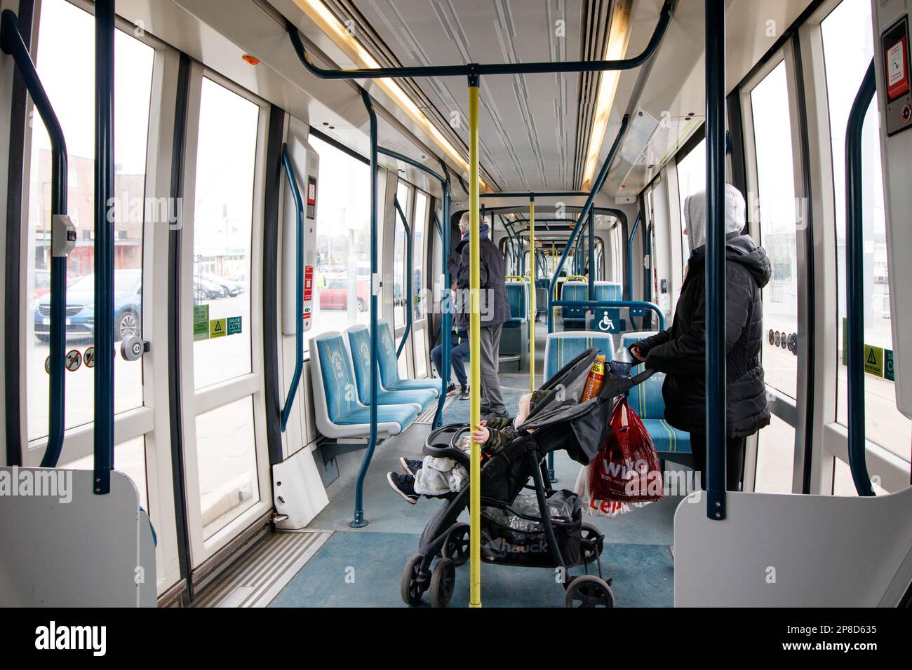 The Nottingham tram that takes the route from Clifton South to Pheonix ...