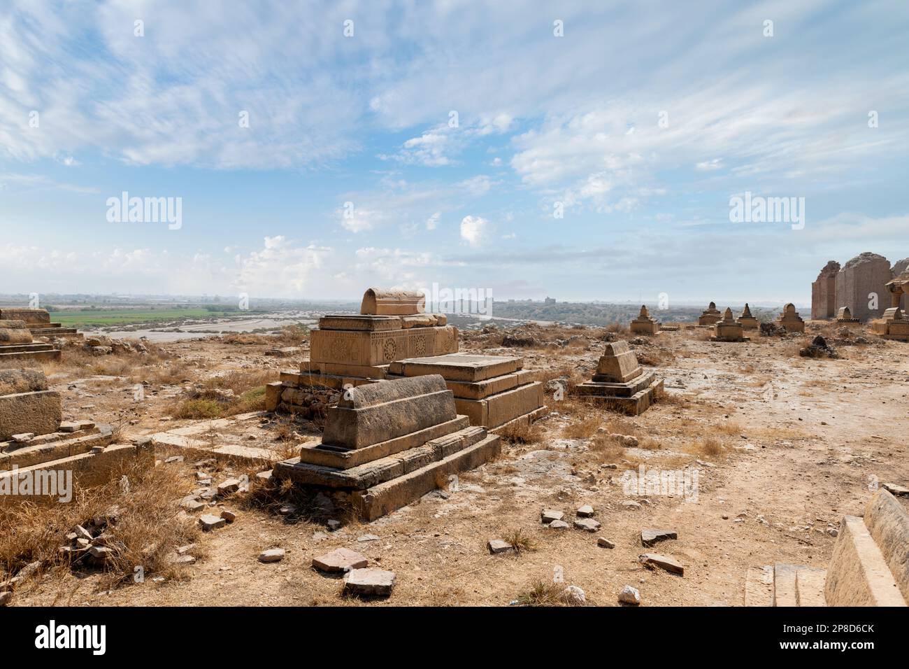 Ancient mausoleum and tombs at Makli Hill in Thatta, Pakistan ...