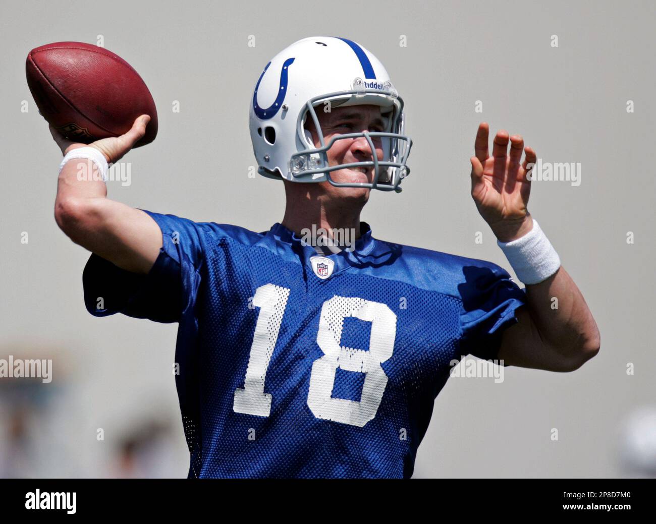 Indianapolis Colts quarterback Peyton Manning throws during the NFL ...