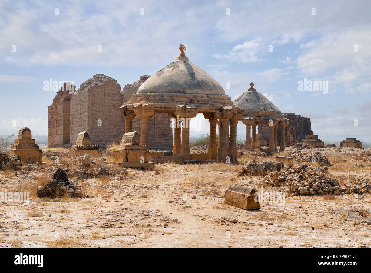 Ancient mausoleum and tombs at Makli Hill in Thatta, Pakistan ...