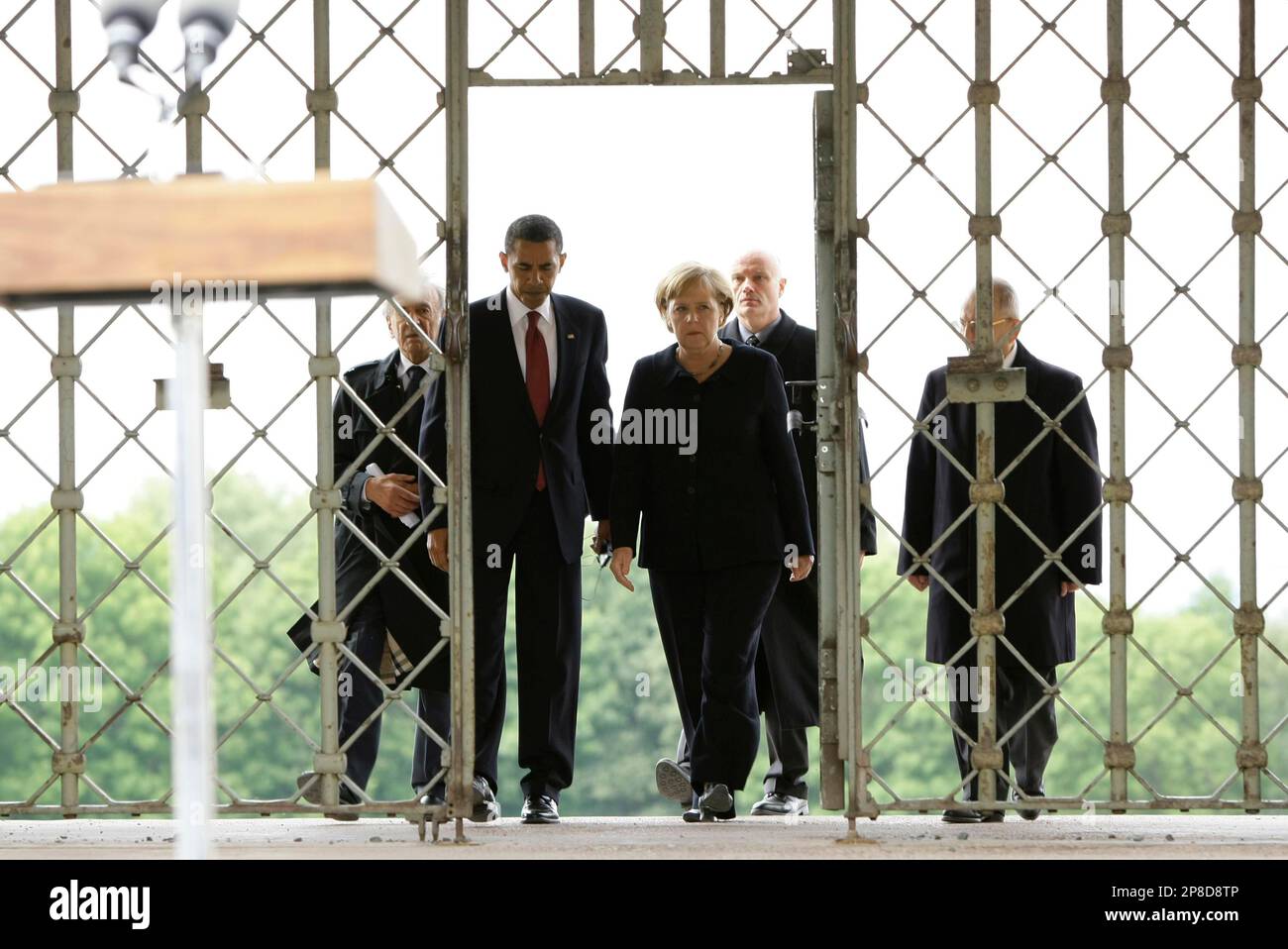 U.S. President Barack Obama left,and German Chancellor Angela Merkel ...