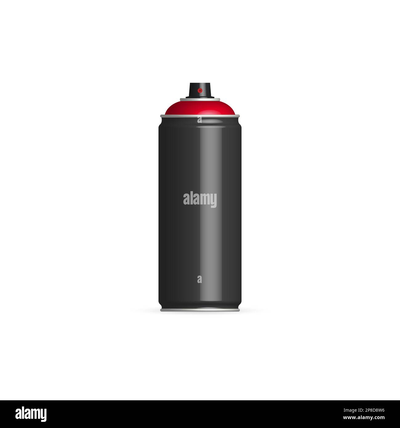 Spray paint isolated on white background. 3D vector illustration, front ...
