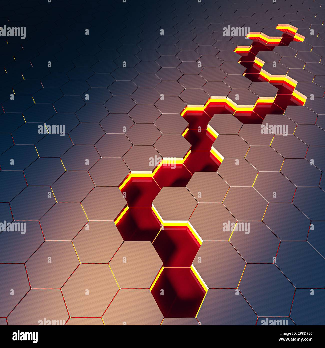 geometric hexagonal carbon fibre background. 3d render Stock Photo - Alamy