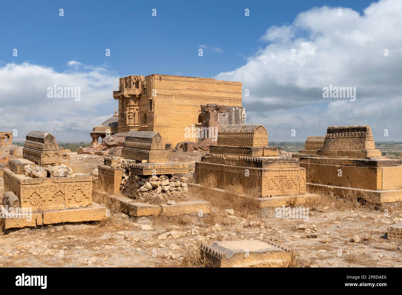 Ancient mausoleum and tombs at Makli Hill in Thatta, Pakistan ...