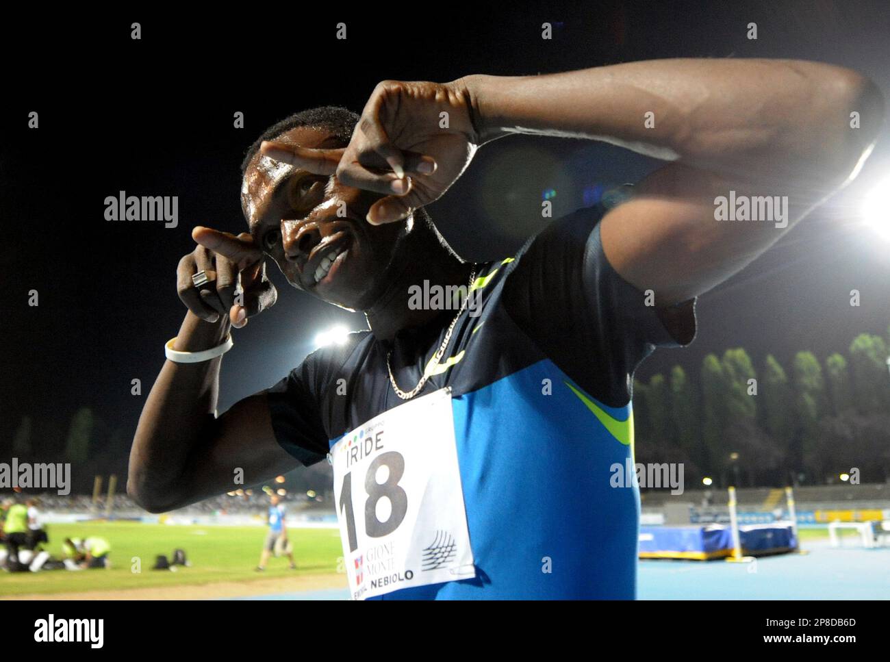 Sudan's Abubaker Kaki reacts after winning the men's 800 meters during ...