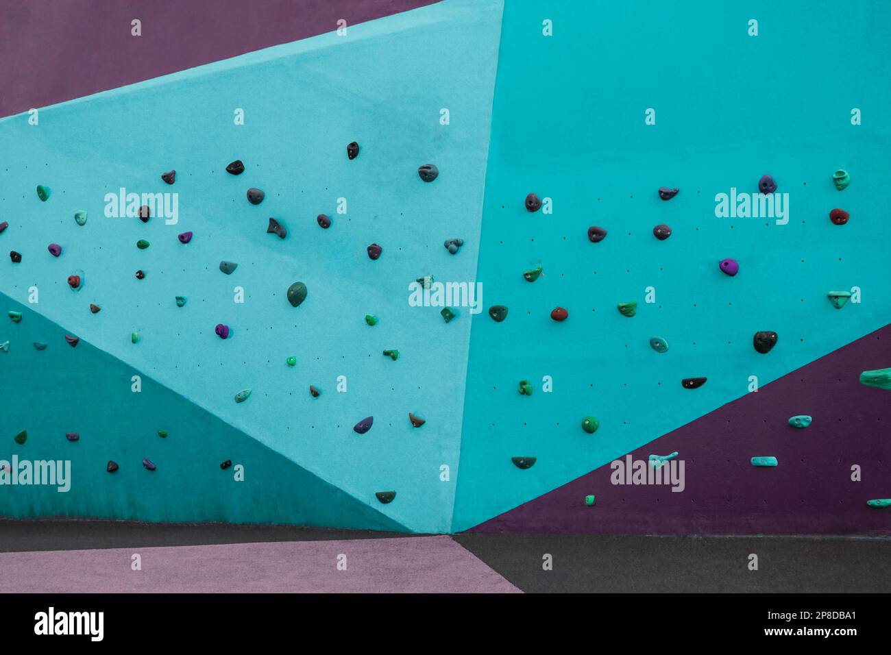 colorful rock climbing wall on the street Stock Photo - Alamy