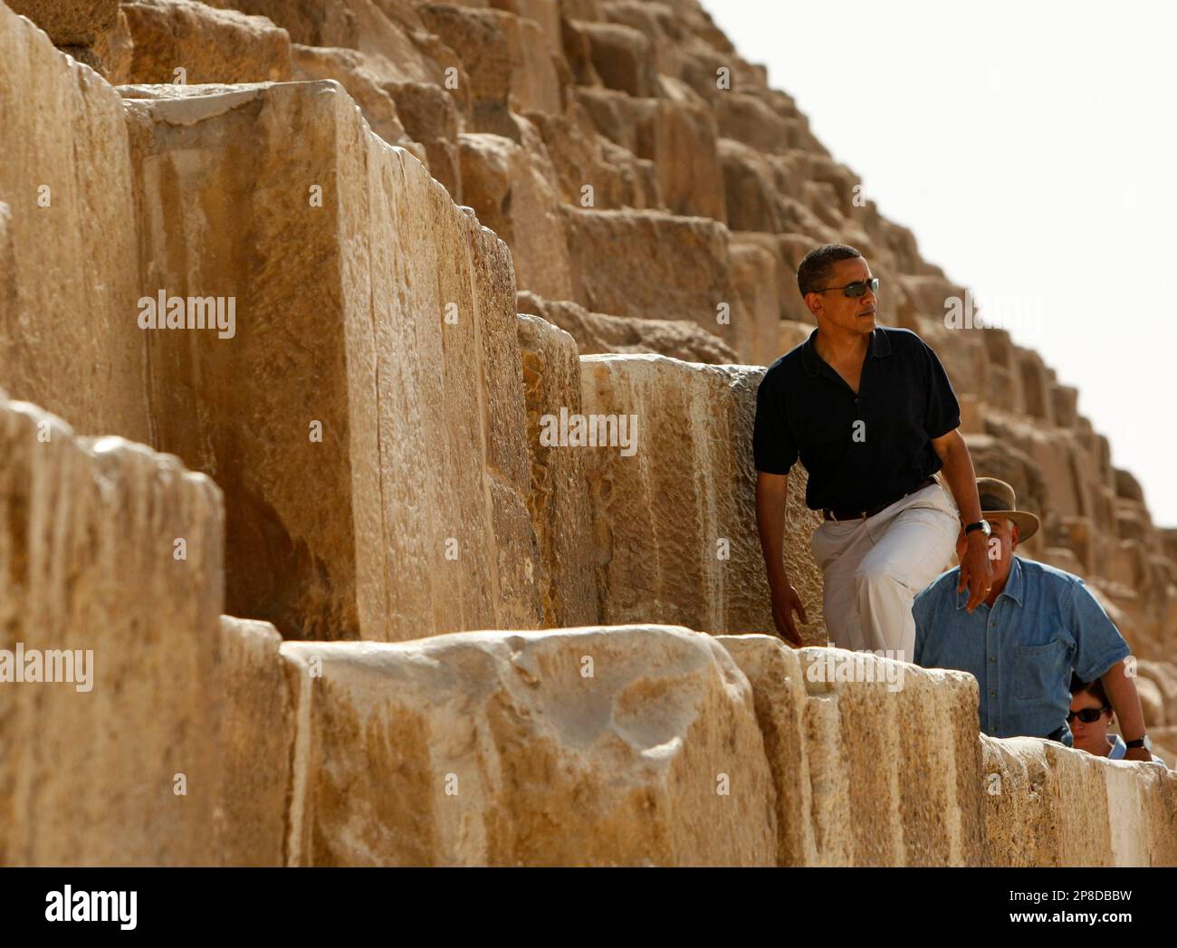 President Barack Obama tours the pyramids outside Cairo, Thursday, June ...