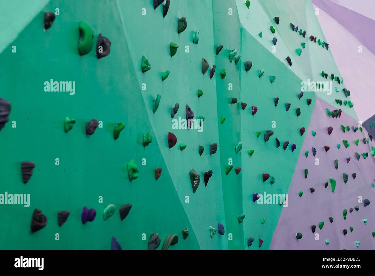colorful rock climbing wall on the street Stock Photo - Alamy