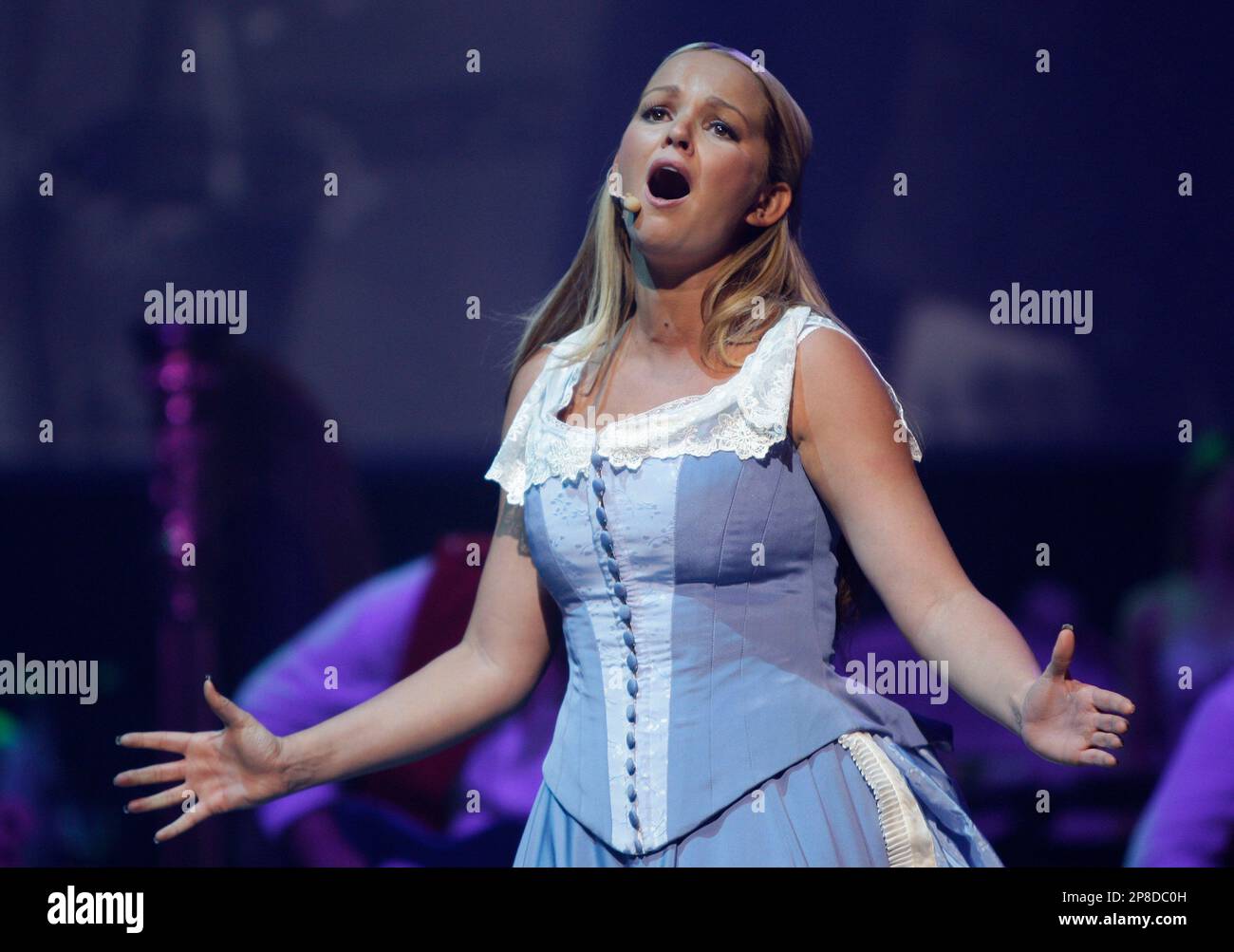 British actress Jennifer Ellison performs during a dress rehearsal of ...