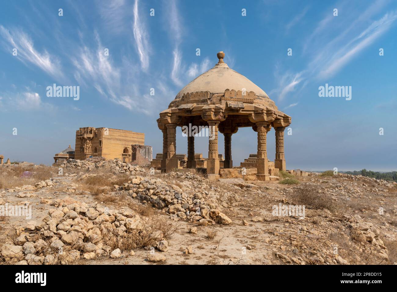Ancient mausoleum and tombs at Makli Hill in Thatta, Pakistan ...
