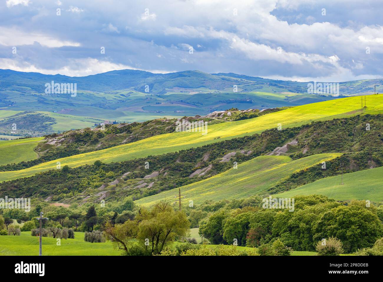 Rural Italian countryside with rolling hills Stock Photo - Alamy