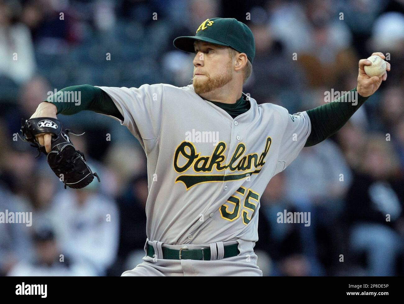 Oakland Athletics starting pitcher Josh Outman delivers during the ...