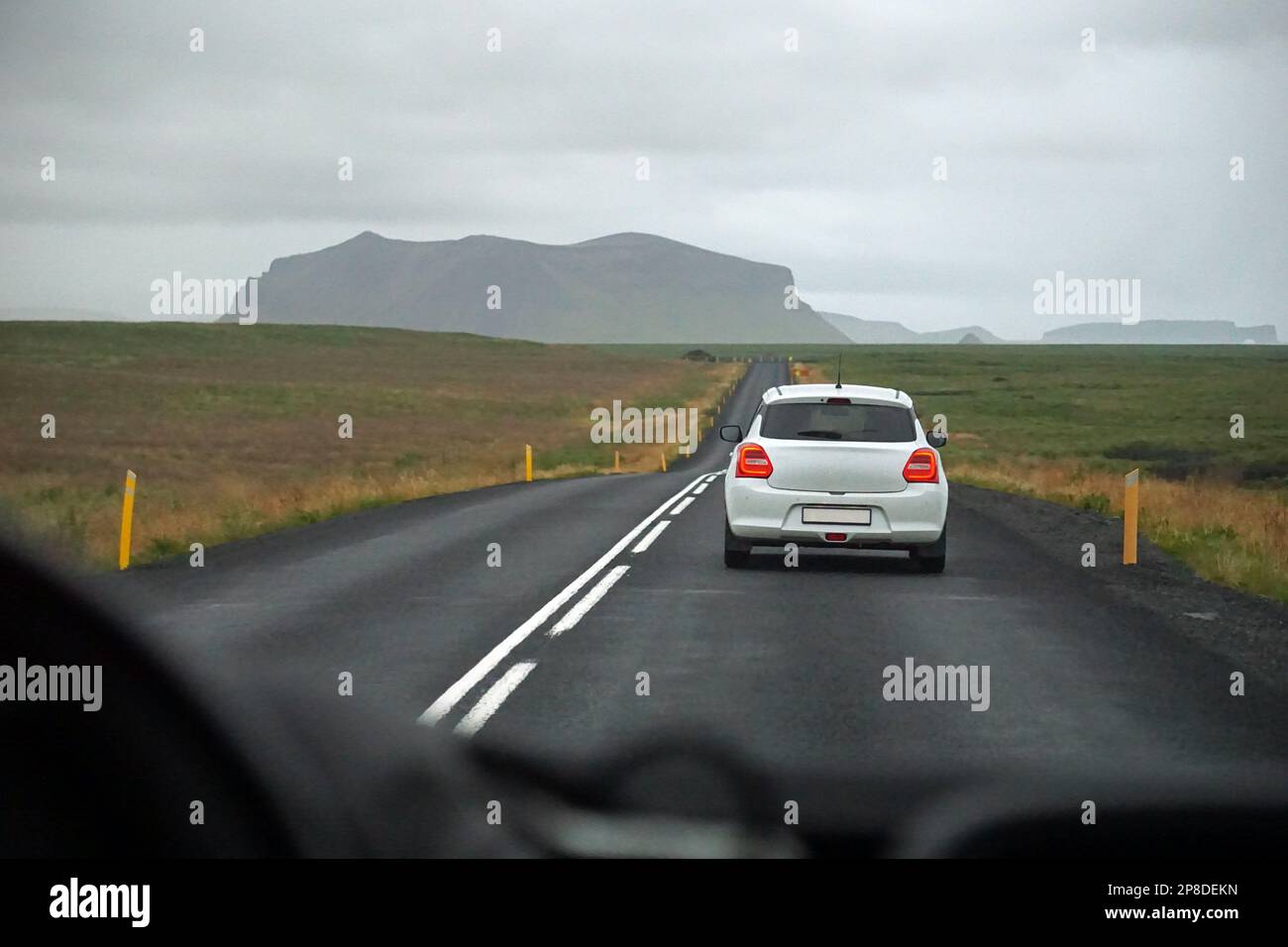 Driving a car - perspective of a driver Stock Photo - Alamy
