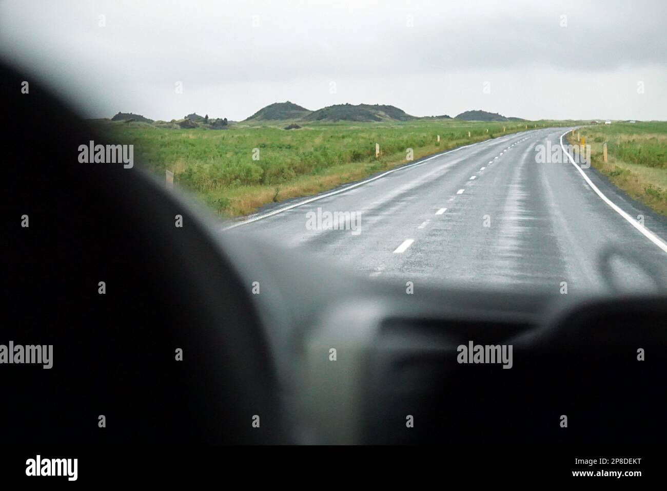 Driving a car - perspective of a driver Stock Photo - Alamy