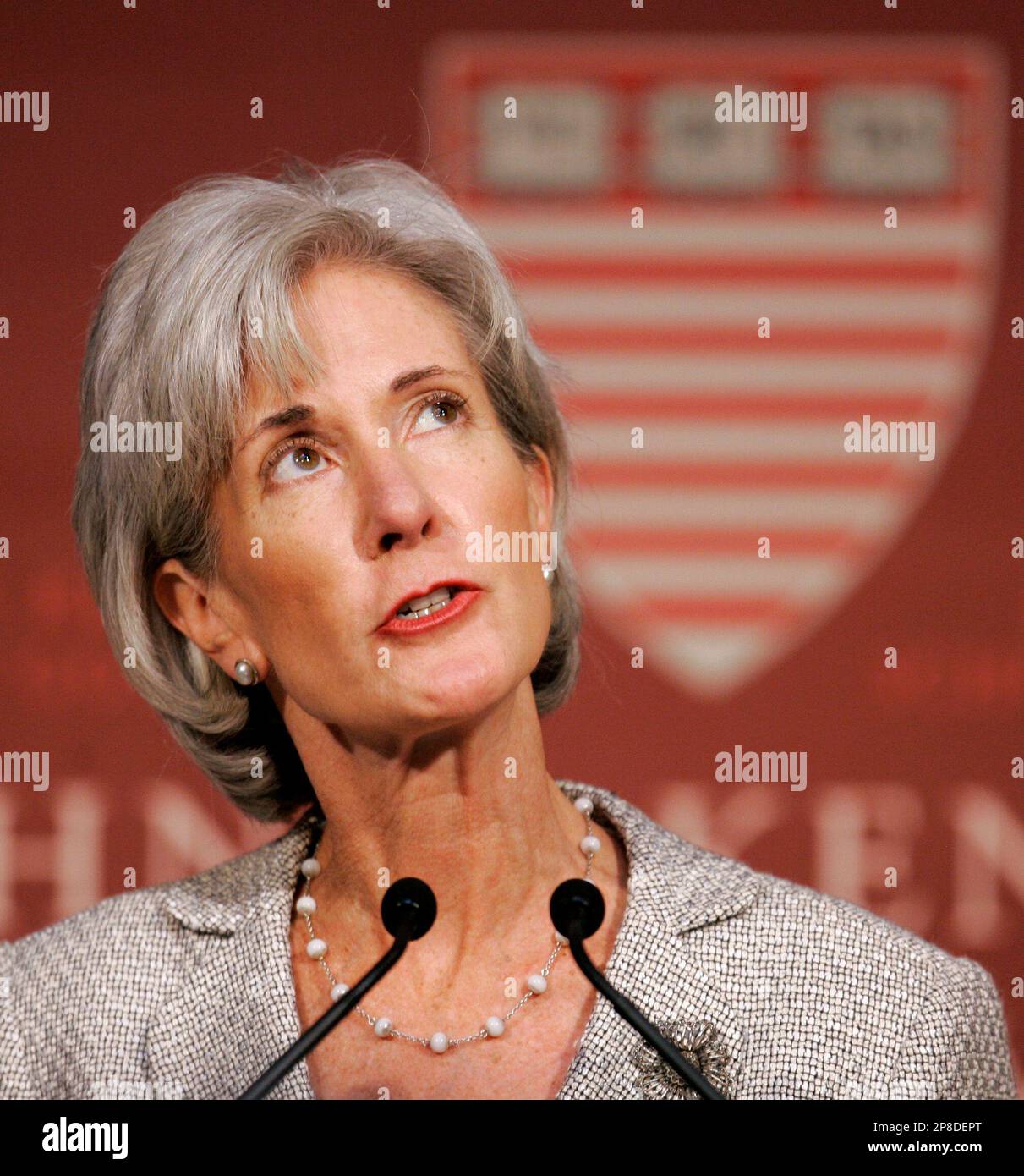 Secretary of Health and Human Services Kathleen Sebelius addresses ...