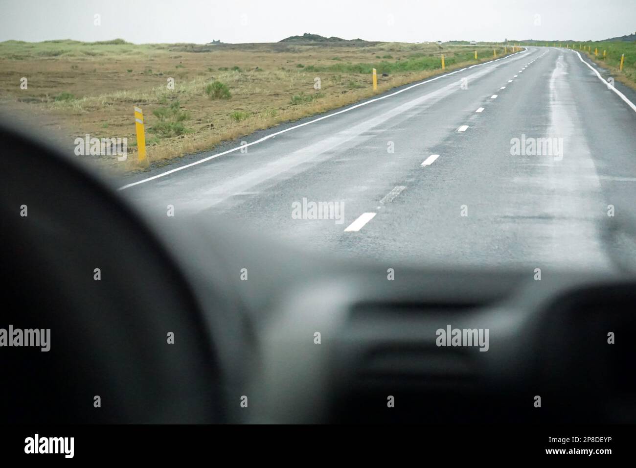 Driving a car - perspective of a driver Stock Photo - Alamy