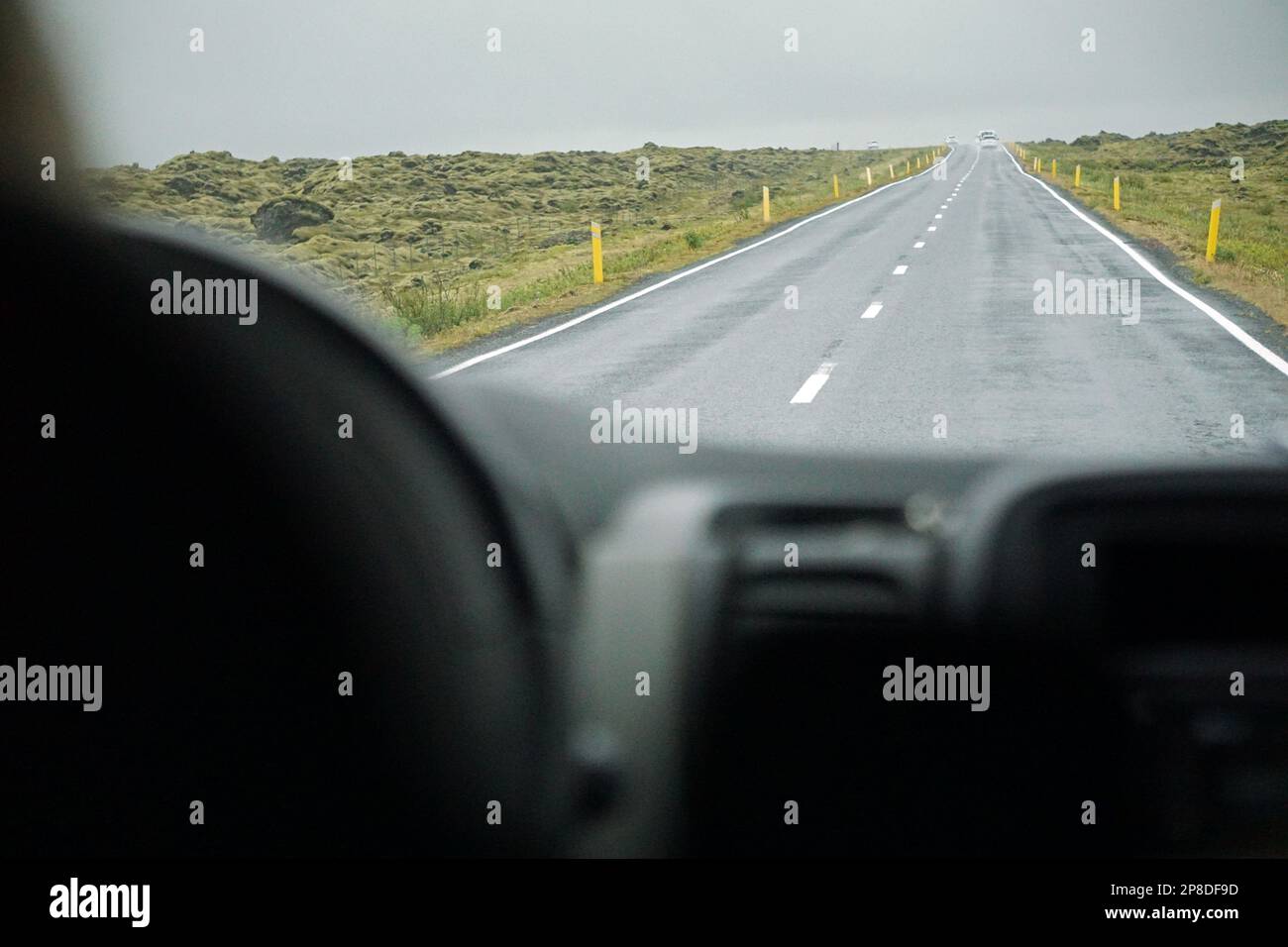 Driving a car - perspective of a driver Stock Photo - Alamy