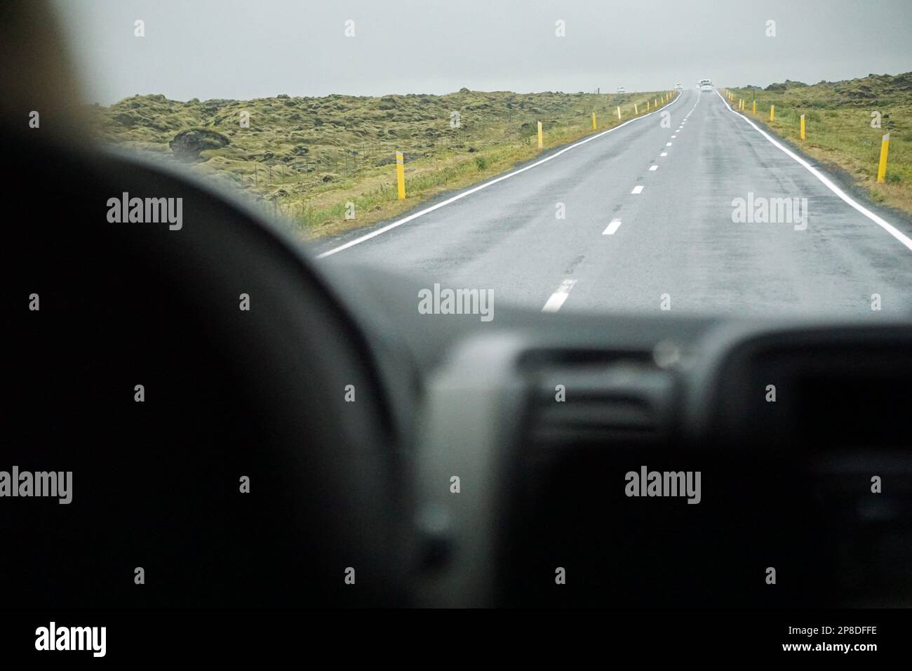 Driving a car - perspective of a driver Stock Photo - Alamy