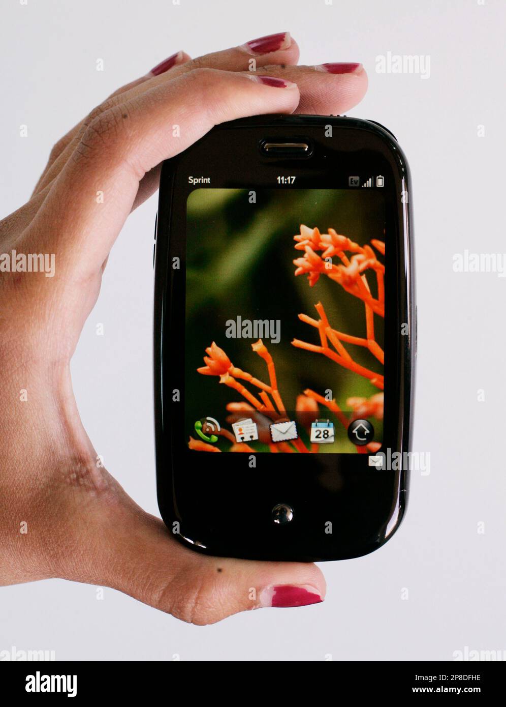In this photo taken May 28, 2009, the Palm Pre is shown at Palm ...