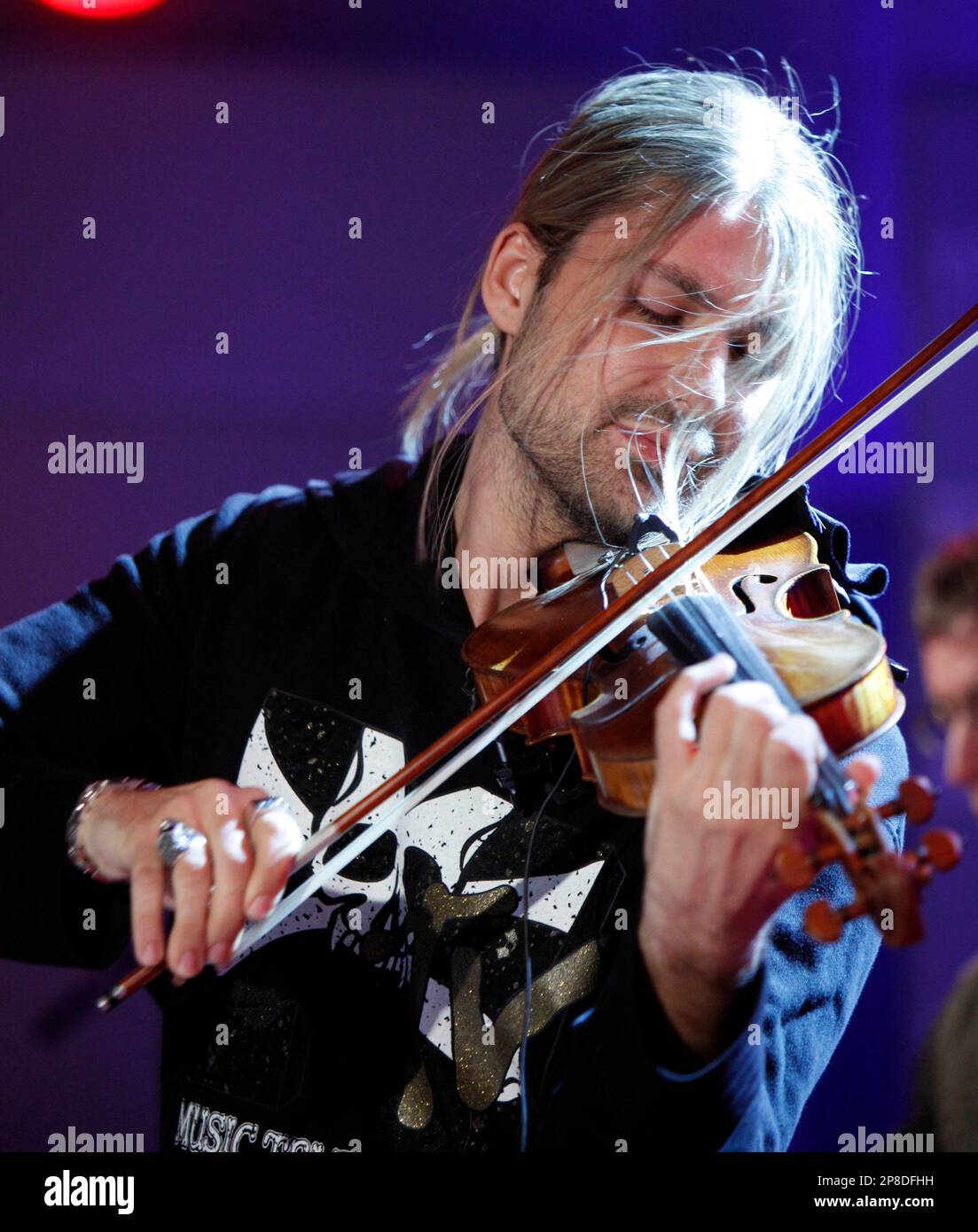 Violinist David Garrett performs on the NBC "Today" television program ...