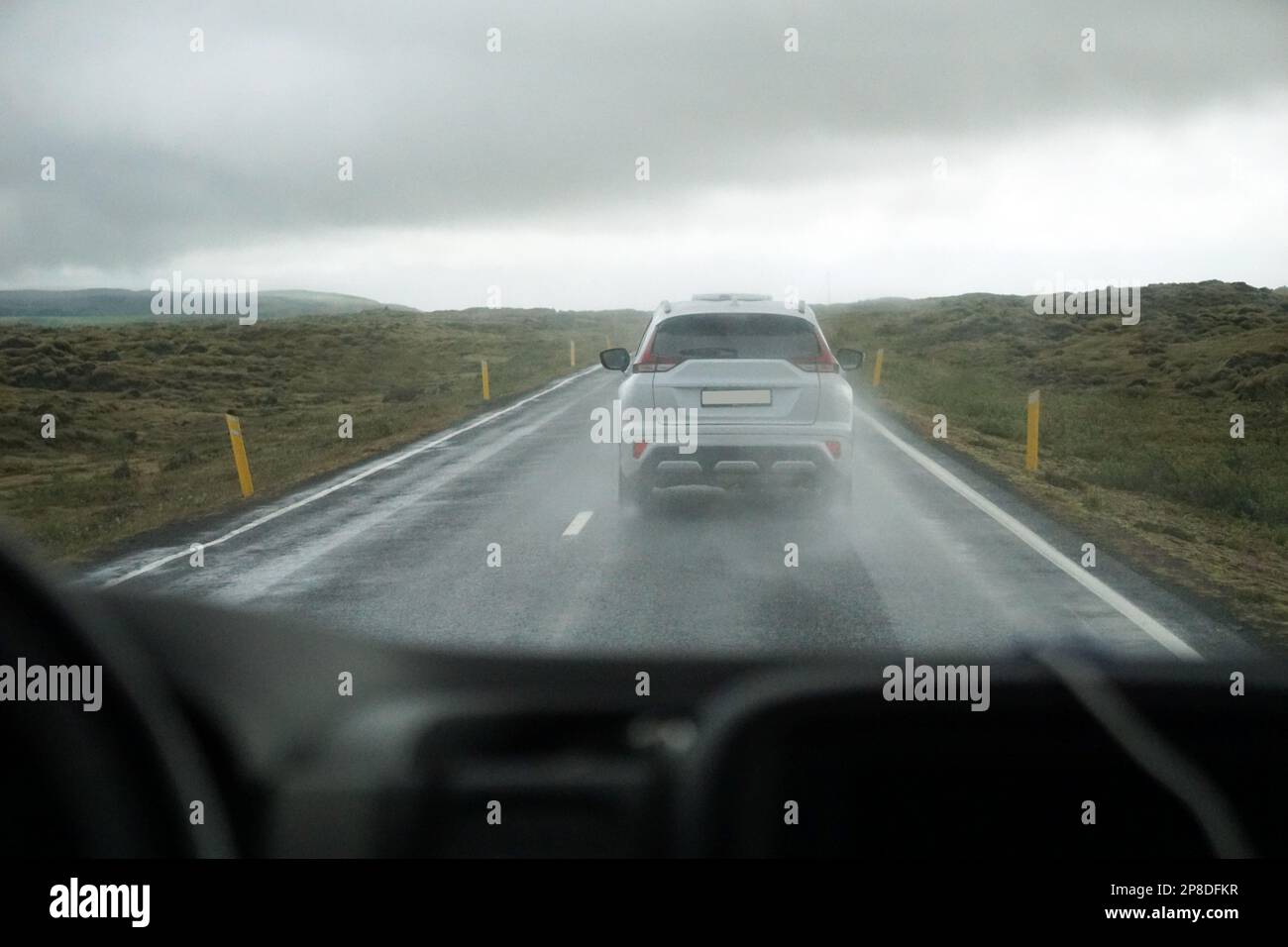 Driving a car - perspective of a driver Stock Photo - Alamy