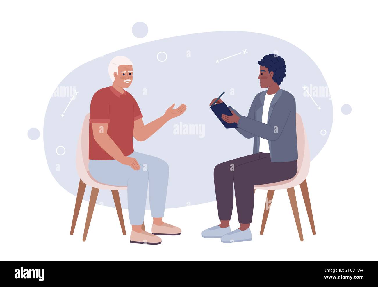 Sales representative interacting with customer 2D vector isolated spot illustration Stock Vector ...