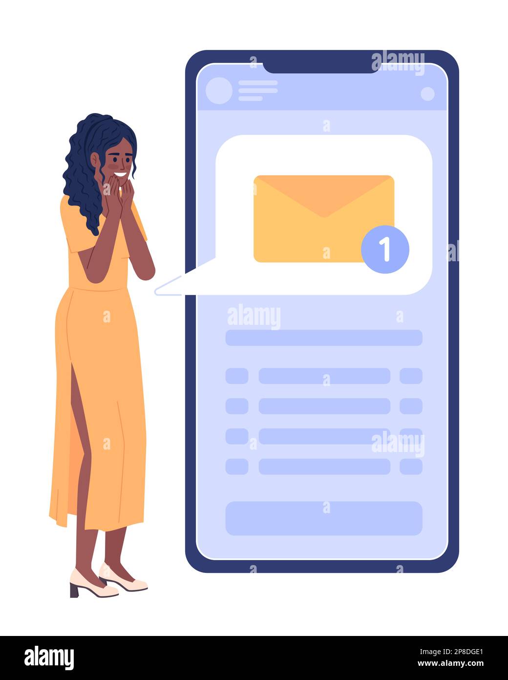 Person receiving mail message on Stock Vector Images - Alamy