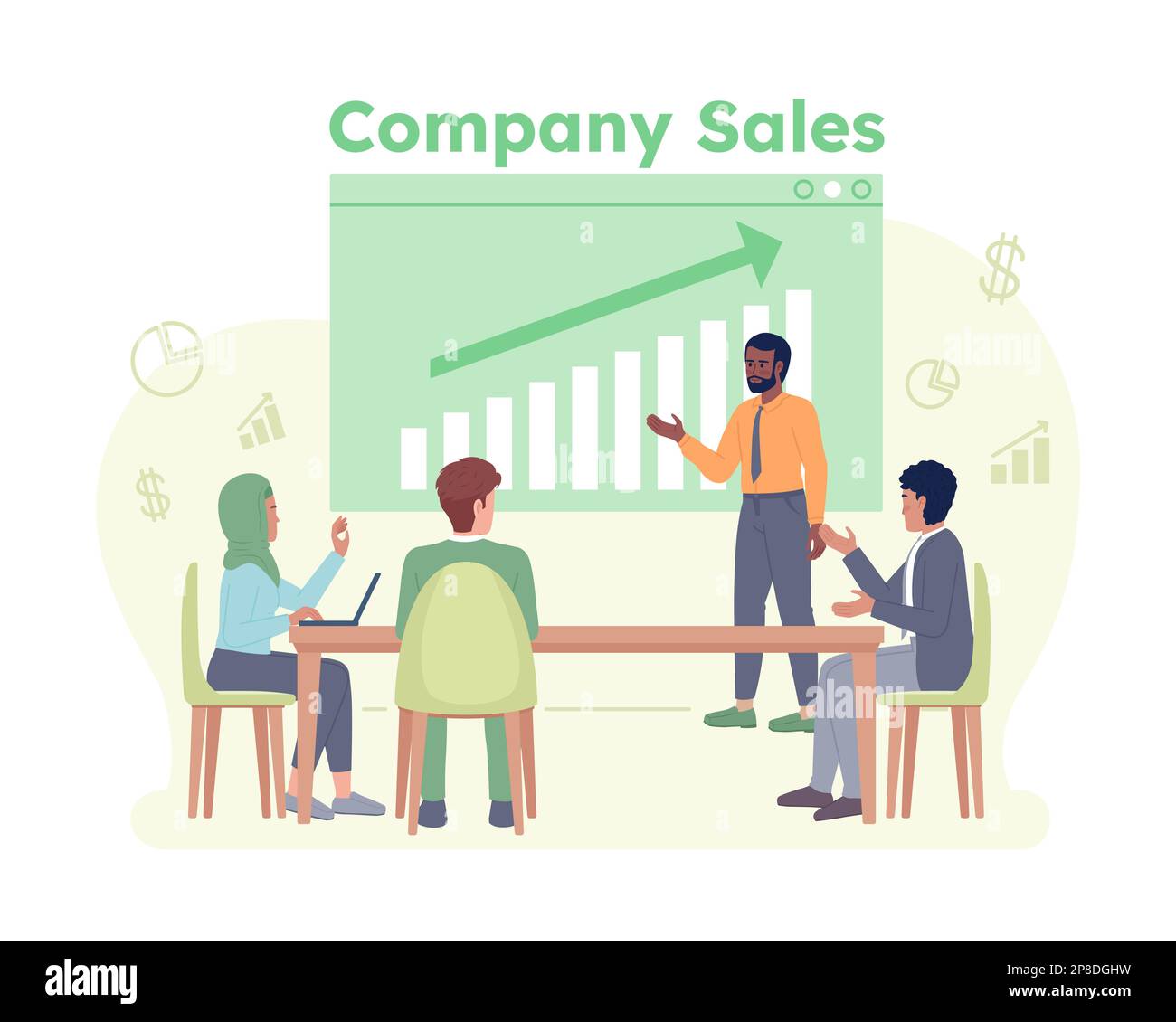 Business concept growth graph animation Stock Vector Images - Alamy