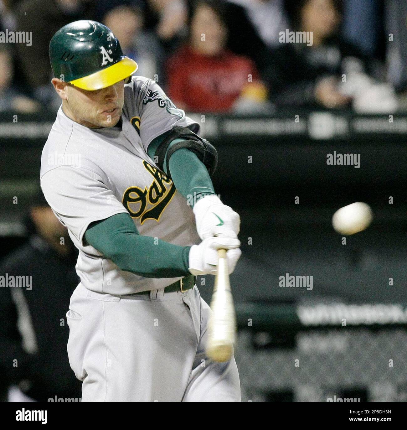 Oakland Athletics' Matt Holliday launches a bases clearing double off ...