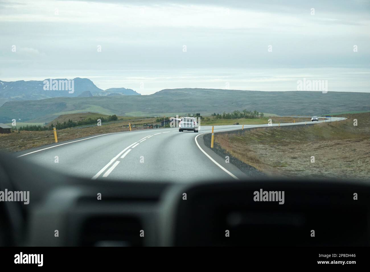 Driving a car - perspective of a driver Stock Photo - Alamy