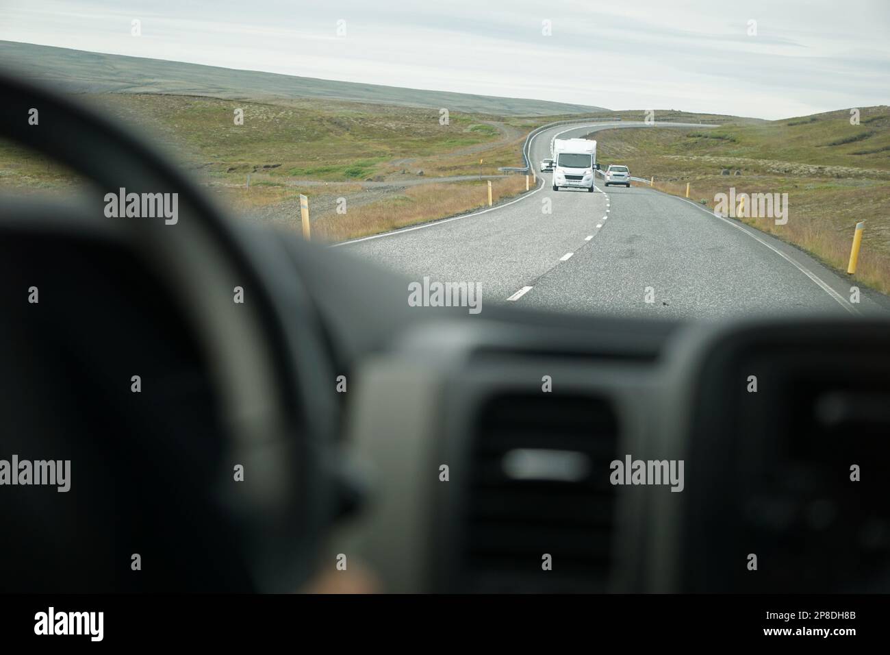 Driving a car - perspective of a driver Stock Photo - Alamy